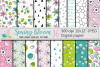 Spring floral hand drawn seamless digital paper, patterns