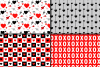 Red and Black Valentine Digital paper Pack with hearts and arrows ...