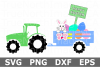 Happy Easter Tractor - An Easter SVG Cut File (199588) | Cut Files ...
