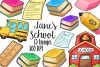 Kawaii School Supplies Clipart (127928) | Illustrations | Design Bundles