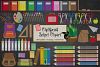 Chalkboard School Supplies Clipart (82146) | Illustrations | Design Bundles