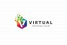 Virtual -V Letter Logo (142900) | Logos | Design Bundles