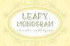 Leafy Monogram Font & Alphabet (303423) | Fancy | Font Bundles