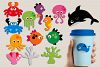 Under the sea, ocean sea animals graphics and illustrations