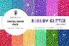 Rainbow glitter - Digital paper pack (89524) | Papers | Design Bundles