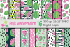Pink watermelon digital papers / Summer seamless patterns (267840 ...